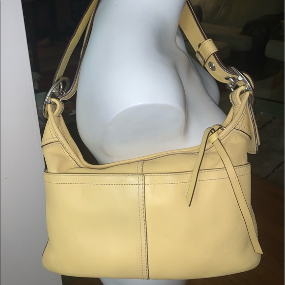 Coach | Bags | Coach Yellow Leather Shoulder Bag | Poshmark
